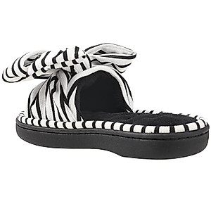 ULTRAIDEAS Women's Eurytides Slide Slippers Memory Foam House Shoes, Black, 5-6