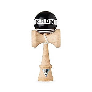 KROM - Kendama Toy STROGO Black - Original - High Wood Quality - Extra Strong - for Beginner and Pro - Gift Pack : Extra String + Stickers