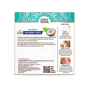 GuruNanda Teeth Whitening Strips - 7-Day Treatment with Non-Slip, Dry Strip Technology - Whitening Designed with Care for a Brighter Smile