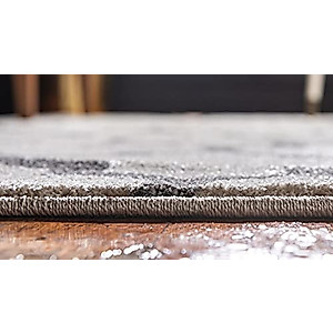 Unique Loom Trellis Collection Modern Morroccan Inspired with Lattice Design Area Rug, Rectangular 4' 1" x 6' 1", Beige and Gray/Gray