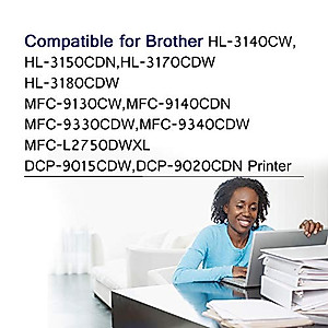 (2Black+1Cyan+1Yellow+1Magenta) DR221CL Drum Unit Compatible for Brother DR-221CL Drum Cartridge HL-3140CW 3150CDN MFC-9130CW 9140CDN DCP-9015CDW 9020CDN Printer (5,Pack).