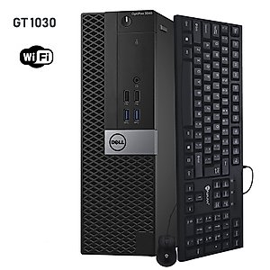 Dell Optiplex 3040 SFF Fast Business Desktop PC - Quad Core i5 6th Gen Processor - 16GB RAM - 256GB SSD - GeForce GT 1030 - Keyboard, Mouse, Wireless WiFi, Windows 10 Professional (64-bit) (Renewed)