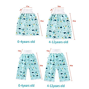 Baby Cotton Training Pants Cloth Diaper Skirts for Potty Training… 0-4T