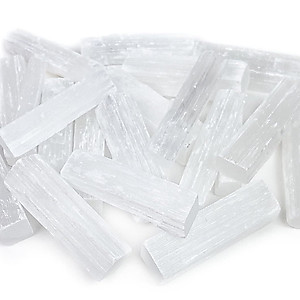 Pachamama Essentials Selenite Crystal Sticks for Healing, Reiki, & Metaphysical Energy Drawing - Available in 2.5 Inches, 4 Inches & 9 Inches (20, 2.5")
