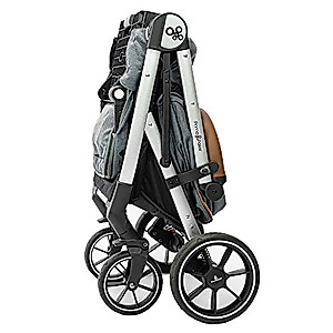 Icon Baby Stroller - Compact Stroller for Travel with Adjustable Footrest, Ventilated Canopy and Reversible Seat - by Primo Passi (Grey Melange)