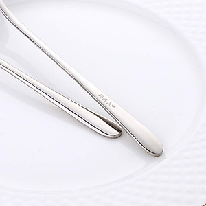 Buyer Star Silver Sporks 2 in 1 Spoons Forks 5 Pieces Stainless Steel Reusable Metal Korean Soup Dinner Spoons Camping Flatware