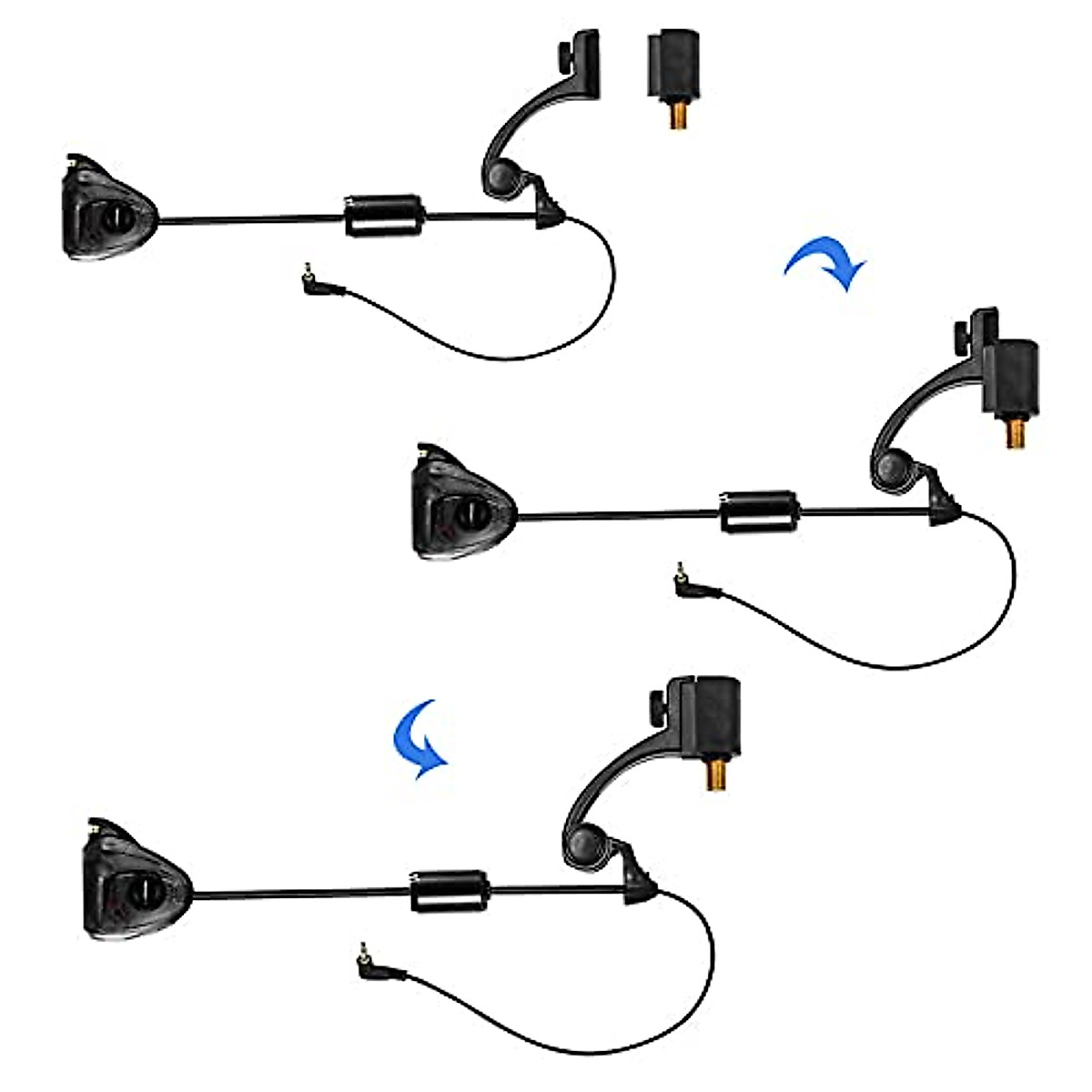 Doorslay Fishing Bite Indicators Set LED Bite Indicator Illuminated Bite Indicators with Storage Case Fishing Tackle