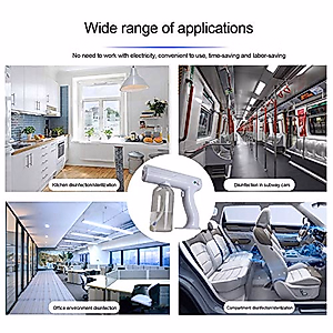 LANHTNG Atomizer Sprayer, Handheld Cordless Rechargeable Nano Atomizer Electric Sprayer Nozzle Adjustable Fogger Steam Gun with 27oz Big Spray Bottle for Home, Office, School or Garden