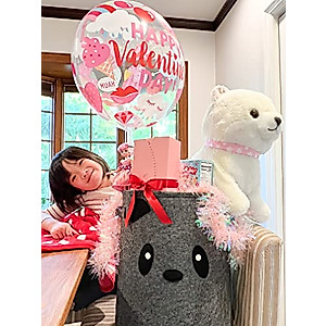 Kids’ Collapsible Laundry & Toy Basket – Felt Baby Hamper with Strong Handles & Cute Design – Kids & Baby Laundry Basket for Boys & Girls, Storage, Organization, Nursery by Sannomiya - Panda