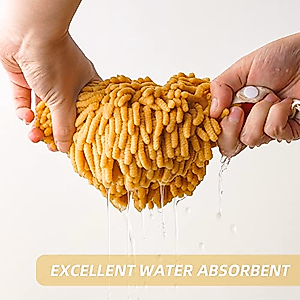 Bunnikins & Clover 4-Pack Chenille Cute Kids Hand Towel with Hanging Loop, Microfiber Plush Absorbent Toddler Hand Bath Towels for Bathroom Kitchen