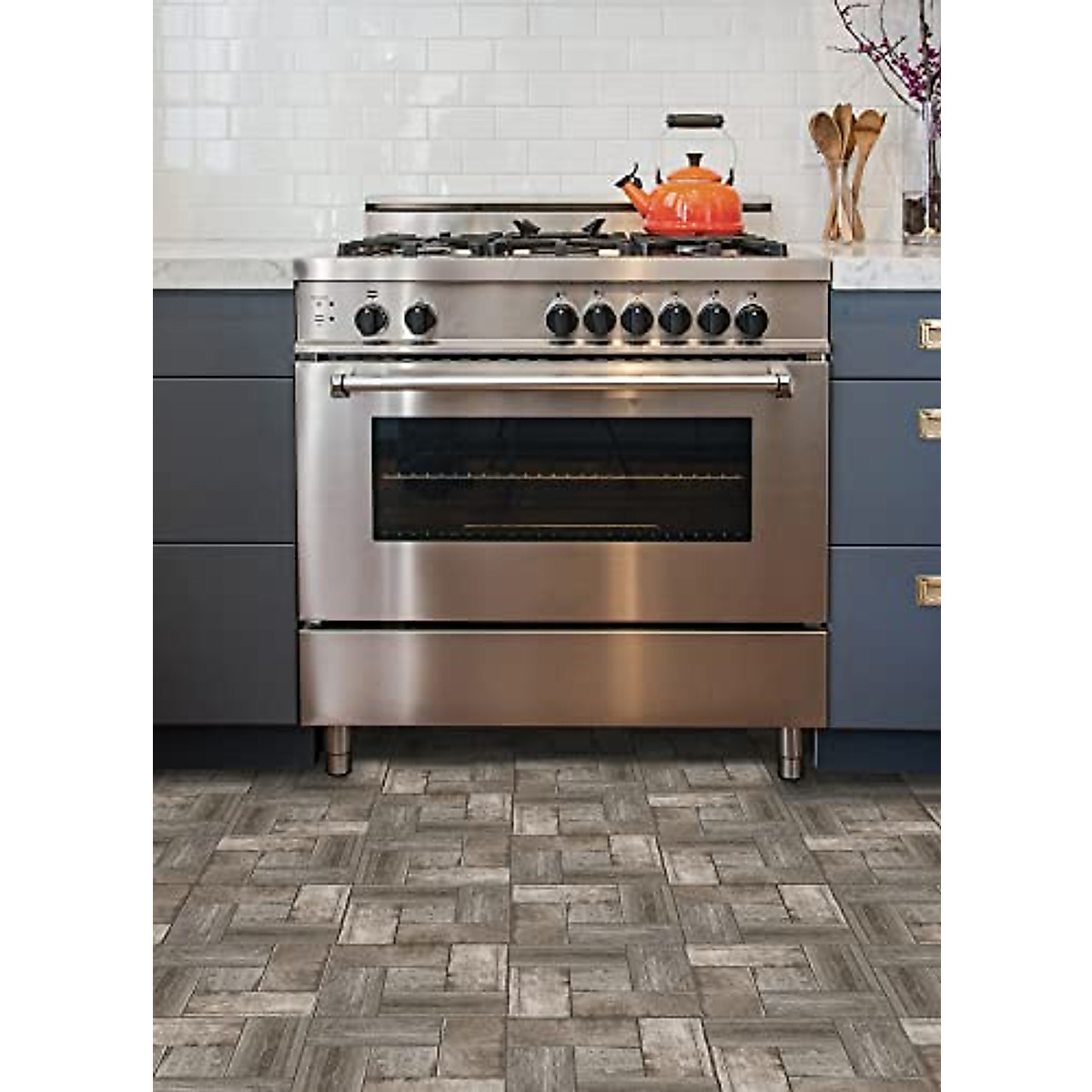 FloorPops Northwoods Peel & Stick Floor Tiles,Brown