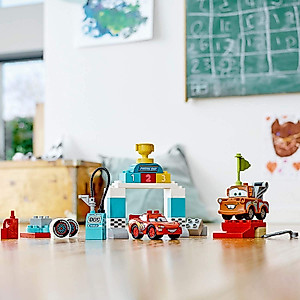 LEGO DUPLO Disney and Pixar Cars Lightning McQueen's Race Day 10924 Toddler Toy with Lightning McQueen and Mater; Great Gift for Kids Who Love Race Car Toys and Tow Trucks, New 2020 (42 Pieces)