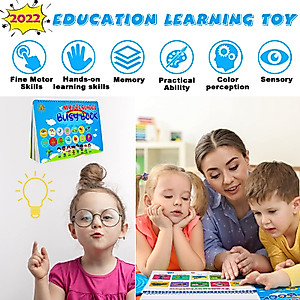 Busy Book for Kids, 14 Themes Toddler Preschool Learning Activities Montessori Toys, Autism Sensory Educational Toys, Early Learning Toys Book for Boys Girls Develops Fine Motor Skills