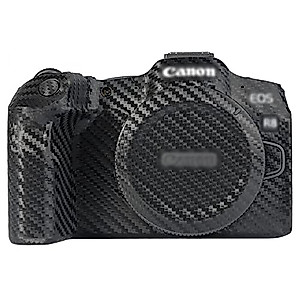 EOS R8 Skin，Anti-Scratch Anti-Wear Camera Cover Protector Sticker for Canon EOS R8 Full-Frame Mirrorless Camera Body Protective Film Protection - Carbon Fiber Black