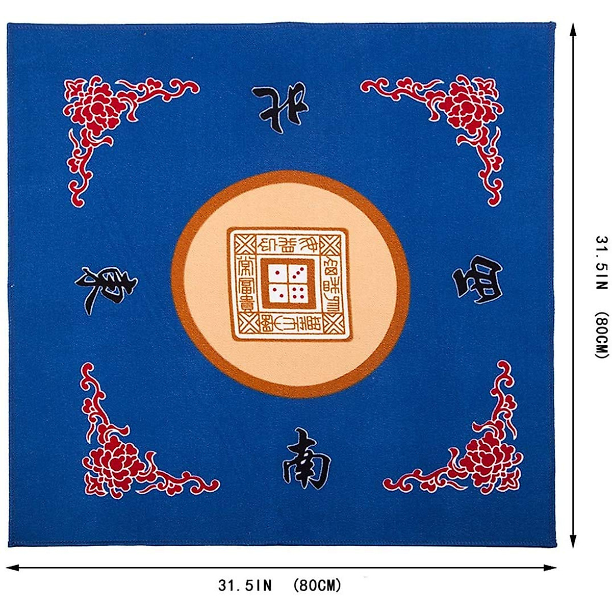 HengKaiSing 31.5" Table Cover - Slip Resistant Mahjong Game/Poker/Dominos/Card Tablecovers Table Top Mats 2 Pack (at Random Colors)