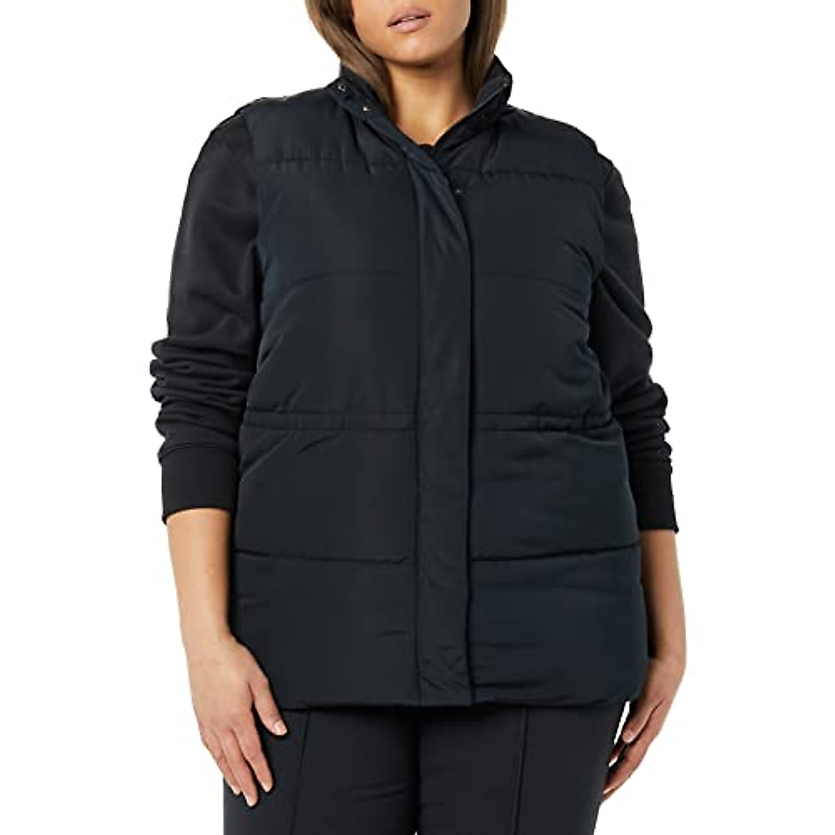 Amazon Essentials Women's Relaxed-Fit Water Repellent Recycled Polyester Puffer Vest (Available in Plus Size) (Previously Amazon Aware), Black, X-Large