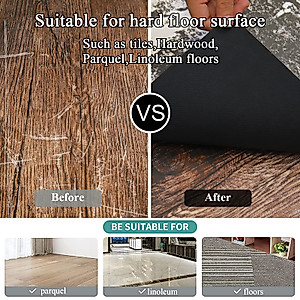 Bsmathom Office Chair Mat for Hardwood and Tile Floor, Computer Gaming Chair Mat for Rolling Chairs, Multi-Purpose Desk Chair Mat, Large Anti-Slip Floor Protector for Home Office (Grey,48"x36")