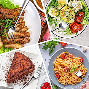 Jeffbaubl 24 PCS Dinner Forks, Stainless Steel Forks Silverware, Food Grade Table Forks, Silverware Forks Use for Home Kitchen Restaurant, Mirror Finish & Dishwasher Safe,8 Inch