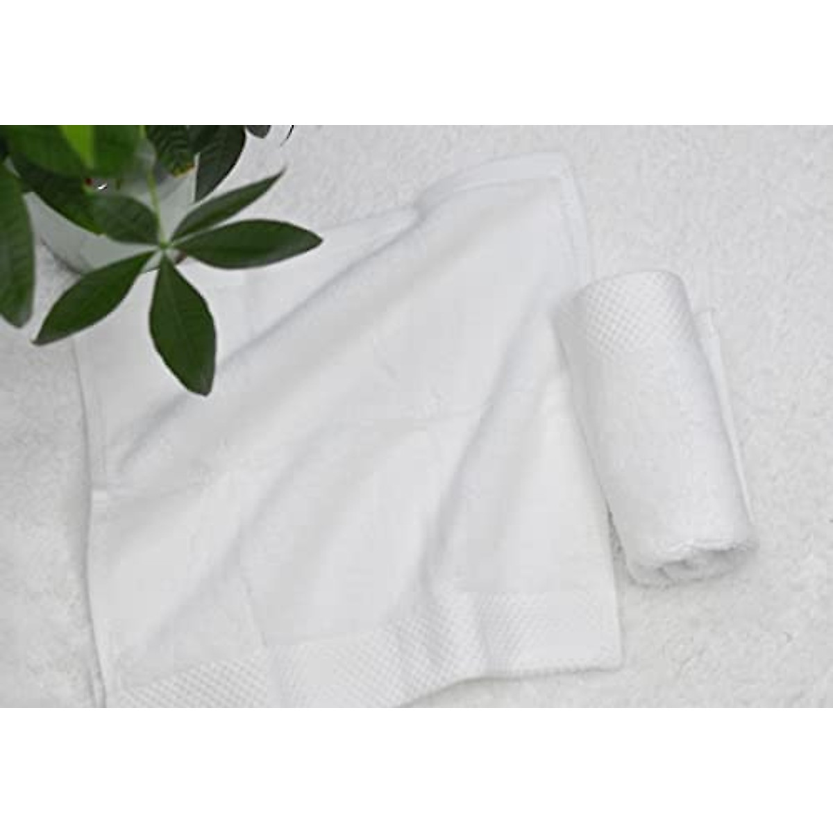 Face Towel White Washcloths Quick-Dry, Highly Absorbent, Soft Feel Face Towels, Premium Quality Flannel Face Towel 2 Pieces Pack