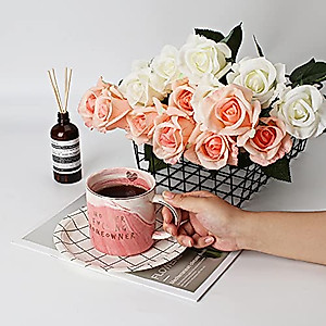 Hendson Housewarming Gifts for Women - First Home House Gifts For New Home Owner - Funny First Time House Warming Gift Ideas - Mother Homeowner - Pink Marble Mug Presents, 11.5oz Coffee Cup