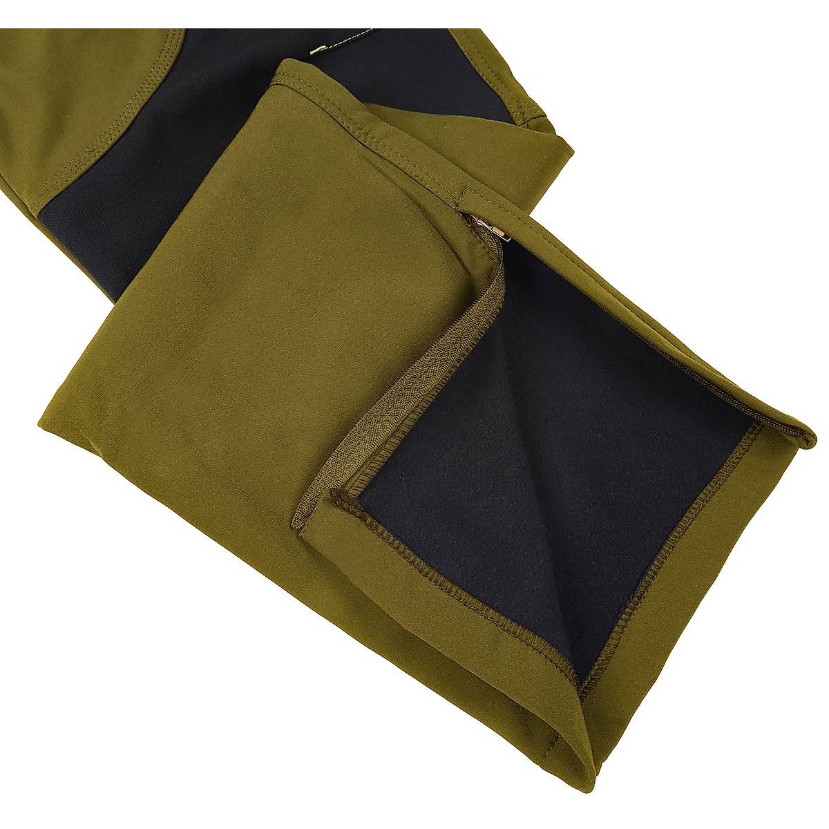 Singbring Men's Outdoor Fleece Lined Windproof Waterproof Hiking Snow Ski Pants Medium Tan(M01F32-Tan-M)