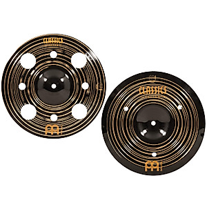 Meinl Cymbals Classics Custom Dark 12" Trash Stack Cymbal for Drum Set, Pair — Made in Germany — B12 Bronze, 2-Year Warranty (CC-12DASTK)