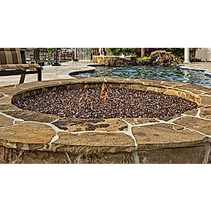 Margo Garden Products DFG25-R07M Dragon Reflective Fire Glass, Green