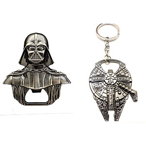 LuxuryTeech, 2 Pcs Star Wars Bottle Wine Opener Bottle Zinc Alloy Black Knight Darth Vader Outdoor Tool - Wine Bottle Opener Kitchen Tools for Souvenirs Kitchen Tools for Souvenirs & Gift, Silver