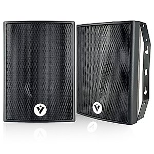 VOYZ 2-Way Wall Mounted Speakers for Indoor and Outdoor Fun - High Performance 100-Watt Loudspeakers with 4" Polypropylene Cone Woofer for Sleek Sound - Ideal Wired Speakers for Outdoor & Home Theater