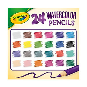 Crayola 24ct Watercolor Colored Pencils, Watercolor Paint Alternative, Craft Supplies