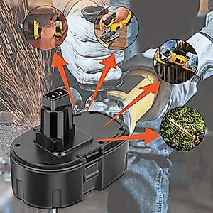 JYJZPB 2Pack 4.5Ah DC9096 DC9098 for Dewalt 18V XRP Battery Replacement DC9099 DW9098 DW9099 DW9095 DW9096 DE9039 for Dewalt 18 Volt XRP Cordless Power Tools