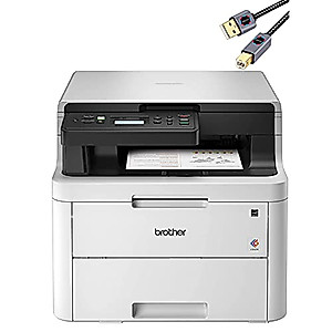 Brother L-3290CDW Series Compact ALL-in-One Business Home/Office Digital Color Printer I Print Copy Scan I Wireless I Mobile Printing I Auto 2-Sided Printing I 25 PPM I 250 Sheets/Tray + Printer Cable