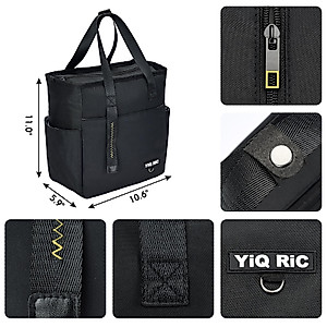 Lunch Box for Women/Men - Large/Small Insulated Leak Proof Lunch Bag for work Reusable Lunch Tote Bag for Kids Girls L Black