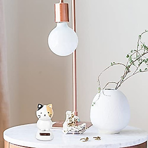 FOMIYES Birthday Gift Kids 2Pcs Car Shaking Head Cat Toys Car Dashboard Cat Figurine Statue Ornament Car Interior Decoration Solar Bobblehead Toys