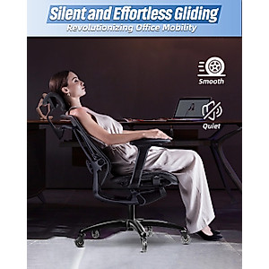 Sytopia 28" Heavy Duty Office Chair Base Replacement with Wheels (Set of 5), Metal Desk Chair Base