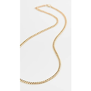 Zoe Chicco Women's 14k Gold Small Hollow Curb Chain Necklace, Yellow Gold, One Size