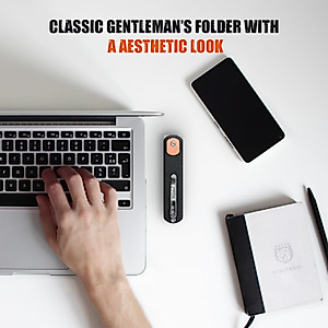 Vosteed Corgi Small Folding Knife, Flipper Knife with Clip for Men Women Gifts, Patented Trek Lock Pocket Knife 2.99" Sandvik 14C28N Blade, Micarta Handle for EDC