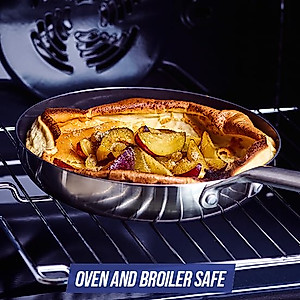 Blue Diamond Cookware Tri-Ply Stainless Steel Ceramic Nonstick, 1.6 QT Saucepan Pot with Lid, PFAS-Free, Multi Clad, Induction, Dishwasher Safe, Oven Safe, Silver