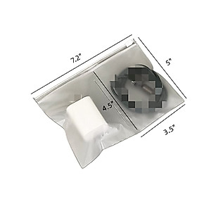 50 Jewelry Bags Clear Necklace Zipper Bags,Double Pocket 3.5x4.5 inch PVC Zipper Lock Bags,Frosting Jewelry Anti Oxidation Bag Clarity Tarnish Prevention,Resealable Storage of Jewelry(2 pockets)