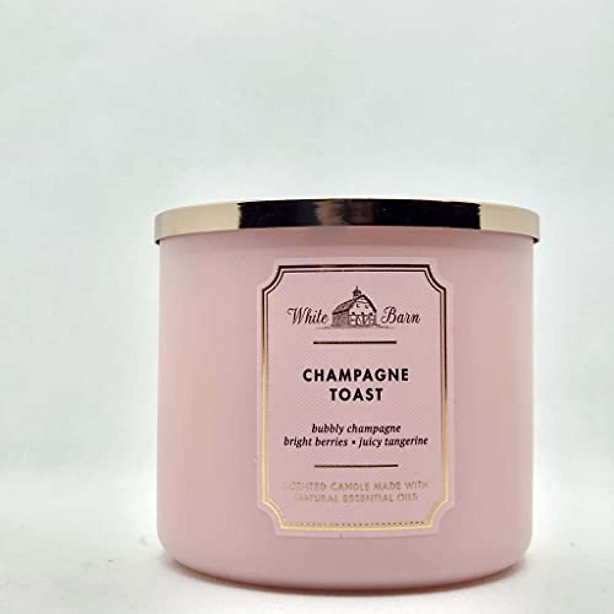 Bath & Body Works, White Barn 3-Wick Candle w/Essential Oils - 14.5 oz - New Core Scents! (Champagne Toast)