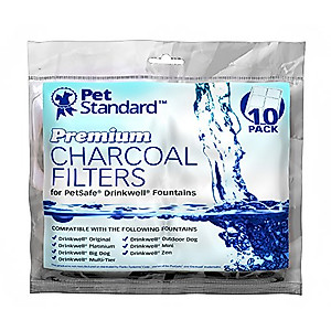 Premium Charcoal Filters for PetSafe Drinkwell Fountains, Pack of 10