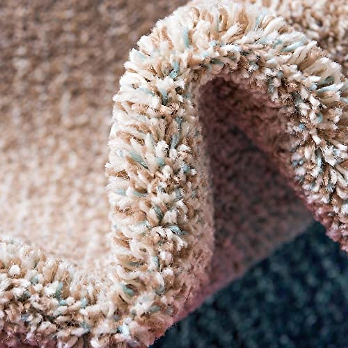 Unique Loom Estrella Collection Distressed, Gradient, Dark Colors, Abstract, Modern Area Rug, 5 ft x 8 ft, Blue/Beige