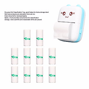 Thermal Printer Paper 10 Rolls Self Adhesive Printing Paper, Mini Print Paper 57x25mm Thermal Sticker Print Paper for Mini Pocket Thermal Printer, Portable Thermal Printer Paper