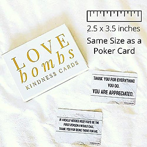 Better Me Love Bombs Kindness Cards - 111 Appreciation Cards & Encouragement Cards, Love Notes for Him & Just Because Gifts for Her, Valentines Day Gratitude Gifts