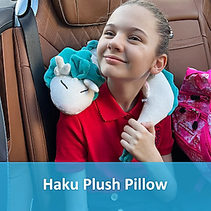 YOUDirect Anime Cute White Dragon Neck Pillow U-shaped Travel Pillow- Doll Plush Toy Haku Dragon Neck Pillow, Soft Plush Dragon Stuffed Doll