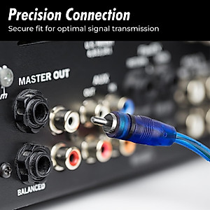 InstallGear 1ft Shielded 1 Male to 2 Female RCA Y Adapter Splitter Connector - RCA Splitter (2 Pack)