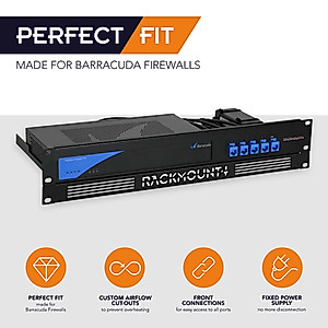 Barracuda Firewall Appliance Rack Mount - 1.3U Server Rack Shelf with Easy Access Front Network Connections, Properly Vented, Customized 19 Inch Rack - RM-BC-T1 by Rackmount.IT