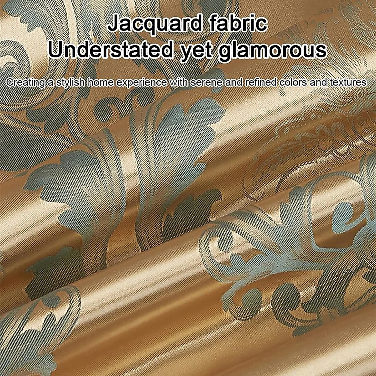 Satin Bed Sheet Set - European Luxury Satin Jacquard 4-Piece Bedding Set True Silk Duvet Cover Luxury Silky Satin Pillowcases Comforter Cooling and Super Soft (H,59 * 78.7in(Quilt Cover))