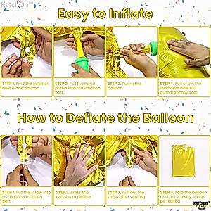 KatchOn, Gold One Balloon for First Birthday - 40 Inch | 1 Balloon for 1st Birthday | Number 1 Balloon for 1st Birthday Decorations for Boys | First Birthday Balloons, Wild One Balloons Decorations