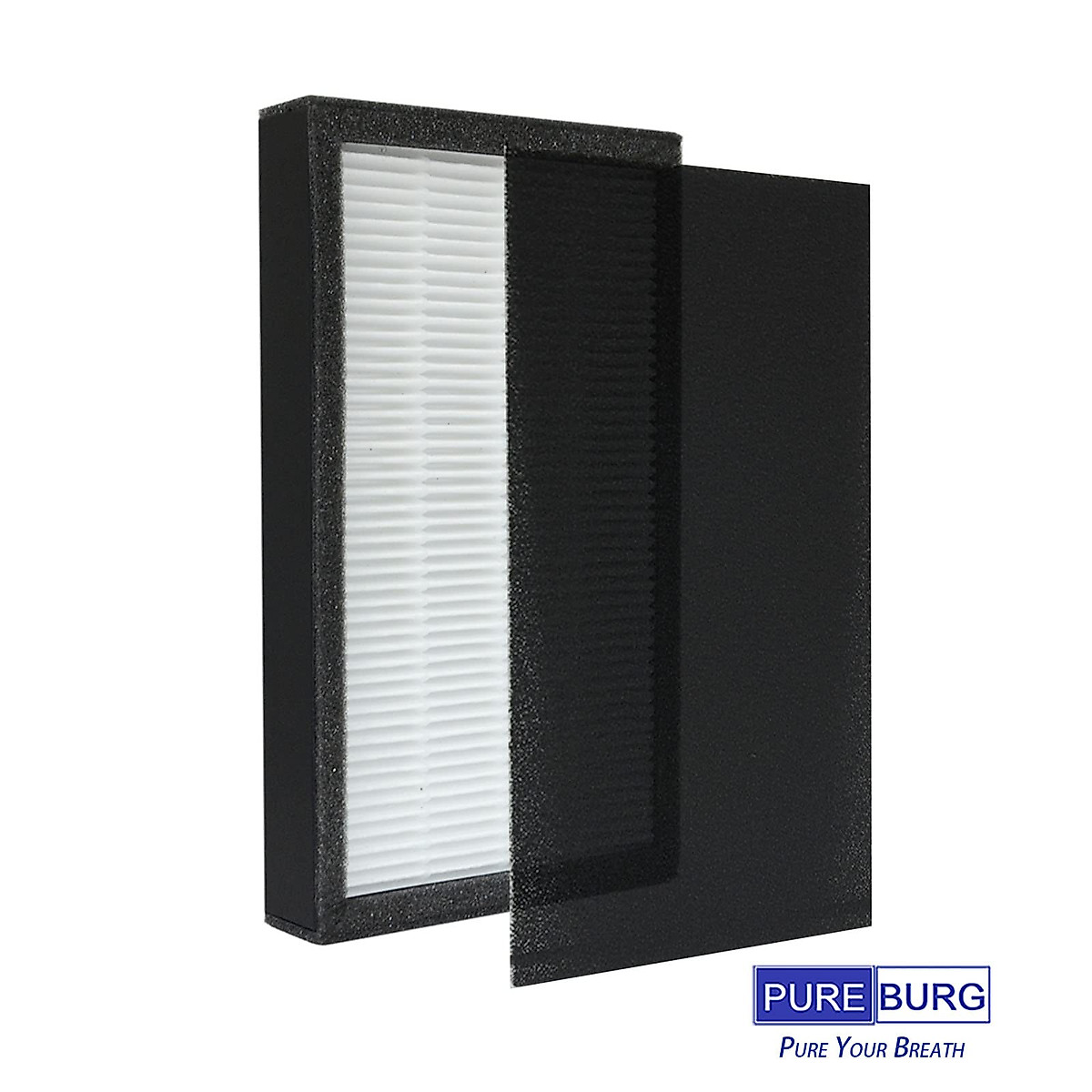 PUREBURG FLT4100 True HEPA Replacement Filter Set Compatible with GermGuardian AC4100 AC4100CA AC4150BL AC4150PCA AC4150PC AC4175W Air Purifiers,Part Number FLT4100, Filter E,FLT11CB4
